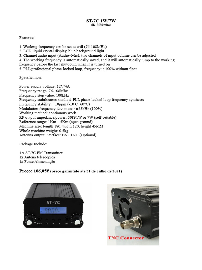Emissores FM | PDF | Frequency Modulation | Radio Technology