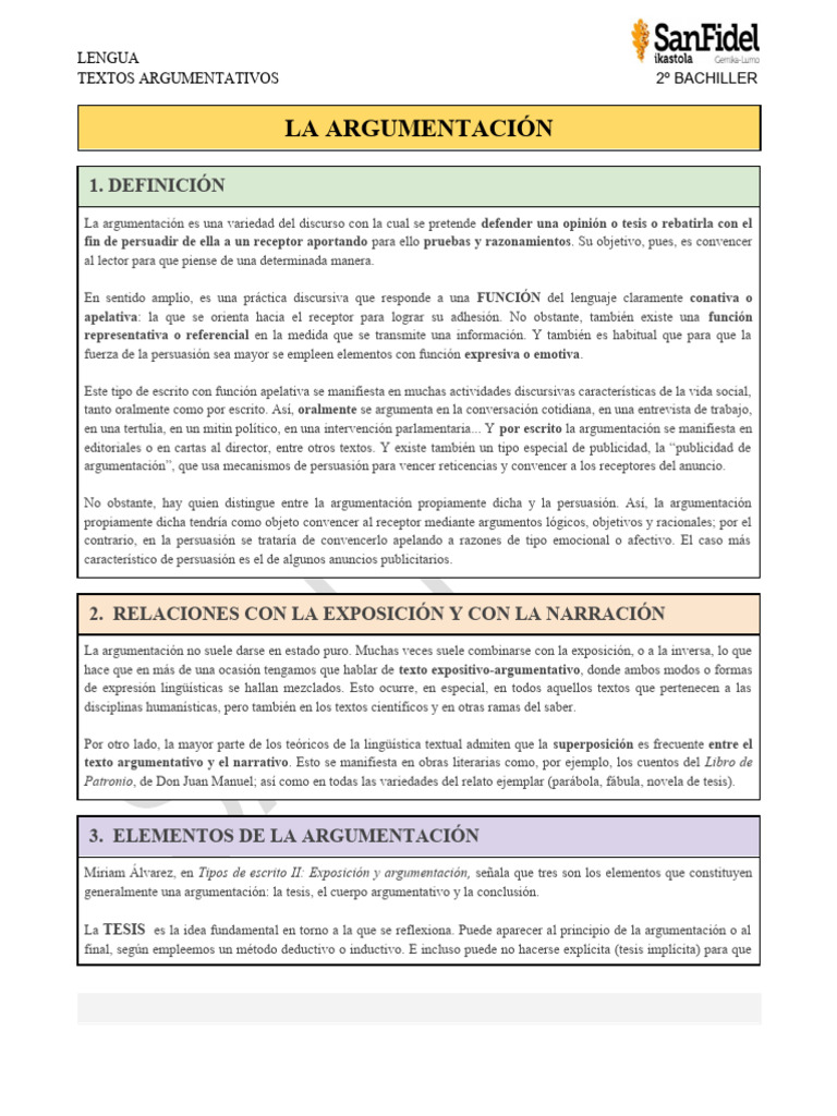Estructura de Textos Argumentativos | PDF | Razonamiento deductivo ...
