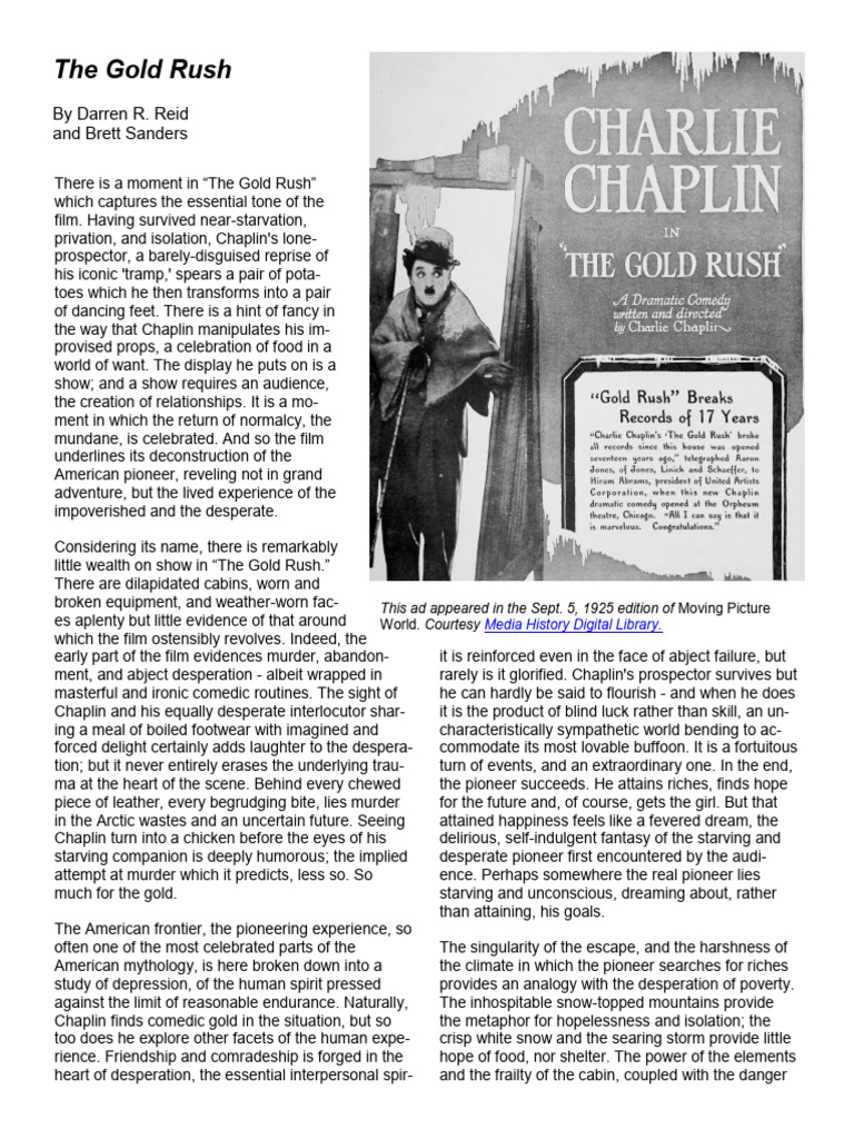 The Gold Rush | PDF | Charlie Chaplin