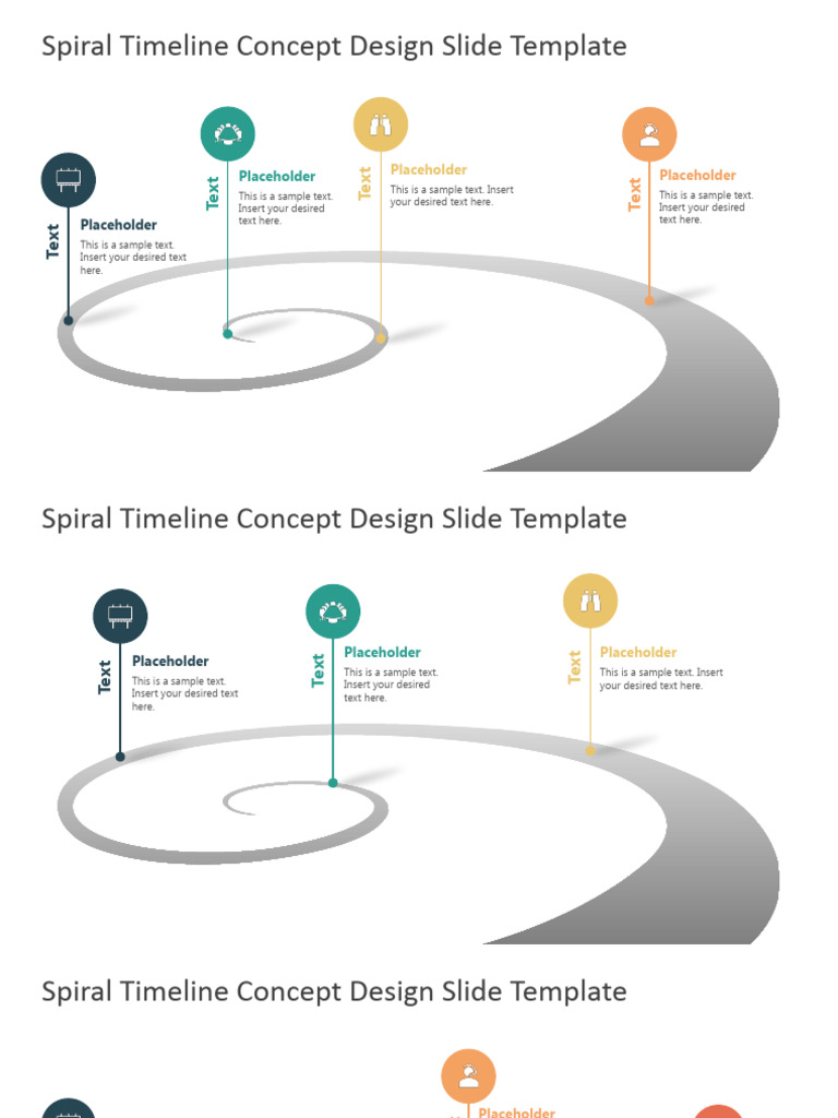 01 Spiral Timeline Concept Design Template For Powerpoint 16x9 1 | PDF ...