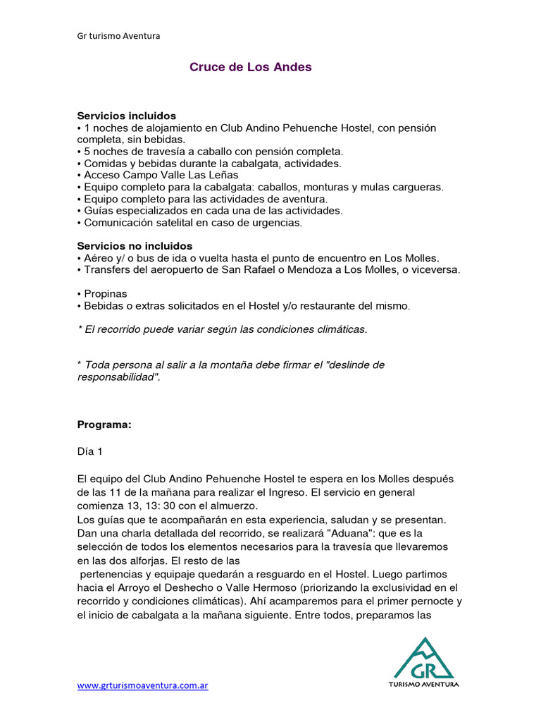 Cruce de Los Andes Info | PDF | Cocina | Comida y bebida
