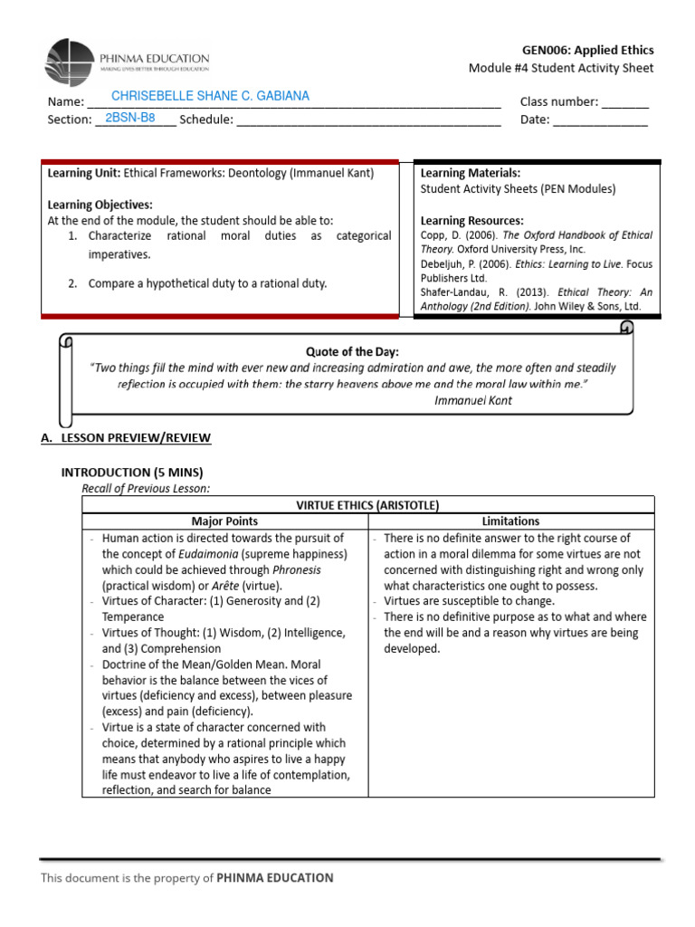 Sas 4 | PDF | Philosophical Theories | Ethical Theories