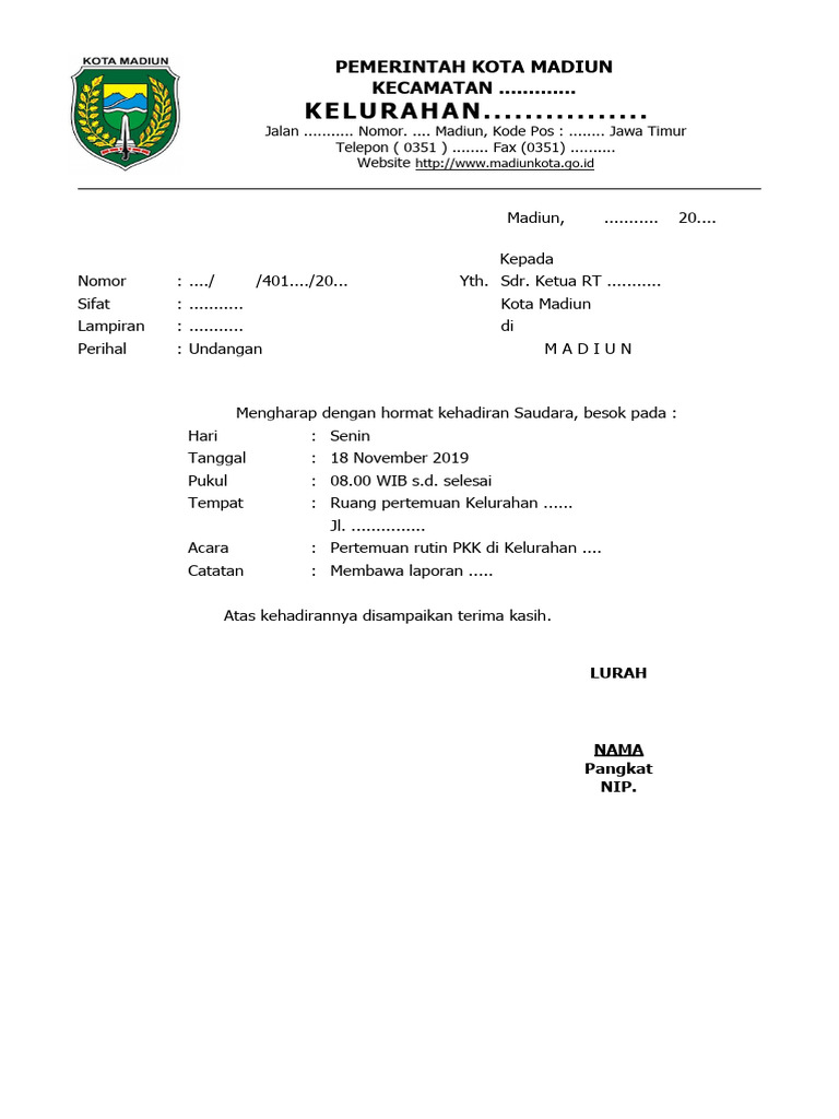Contoh Format Surat Berwarna | PDF