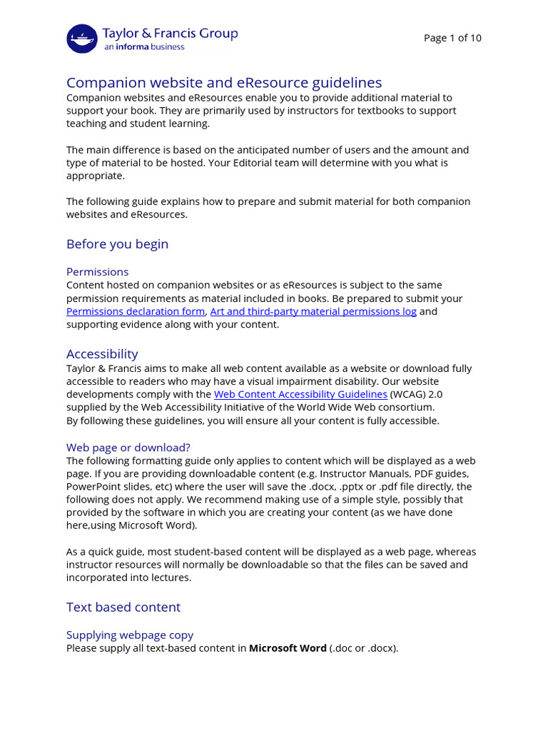 Companion Websites and EResources Guide | PDF | World Wide Web ...