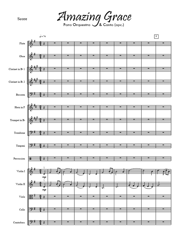 Amazing Grace - Score & Parts | PDF