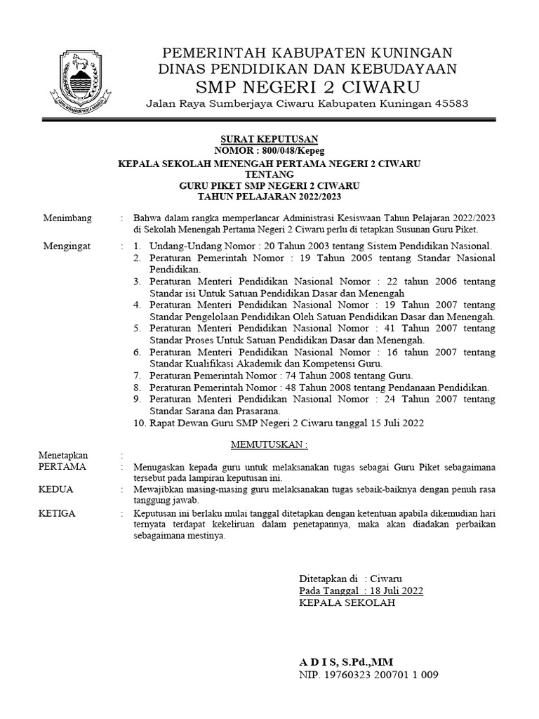 SK GURU PIKET 2022-2023 - Draft | PDF