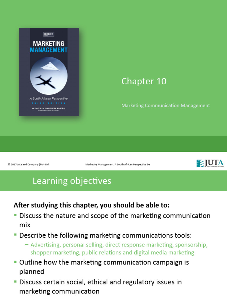 Chapter 10 Marketing Communication Management | PDF | Marketing | Marketing Communications