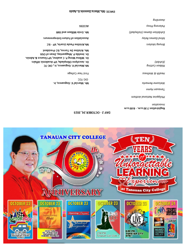 TCC 10TH Year Anniversary Programme3 | PDF