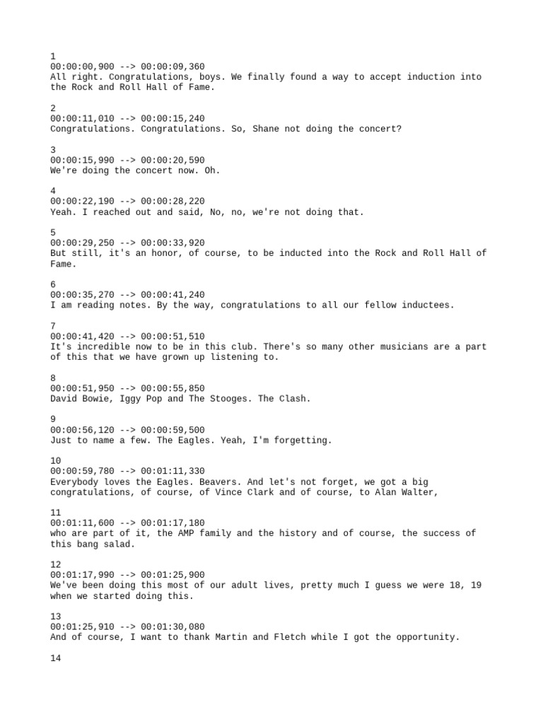 2020 Rock & Roll Hall of Fame Induction Ceremony Depeche Mode ...