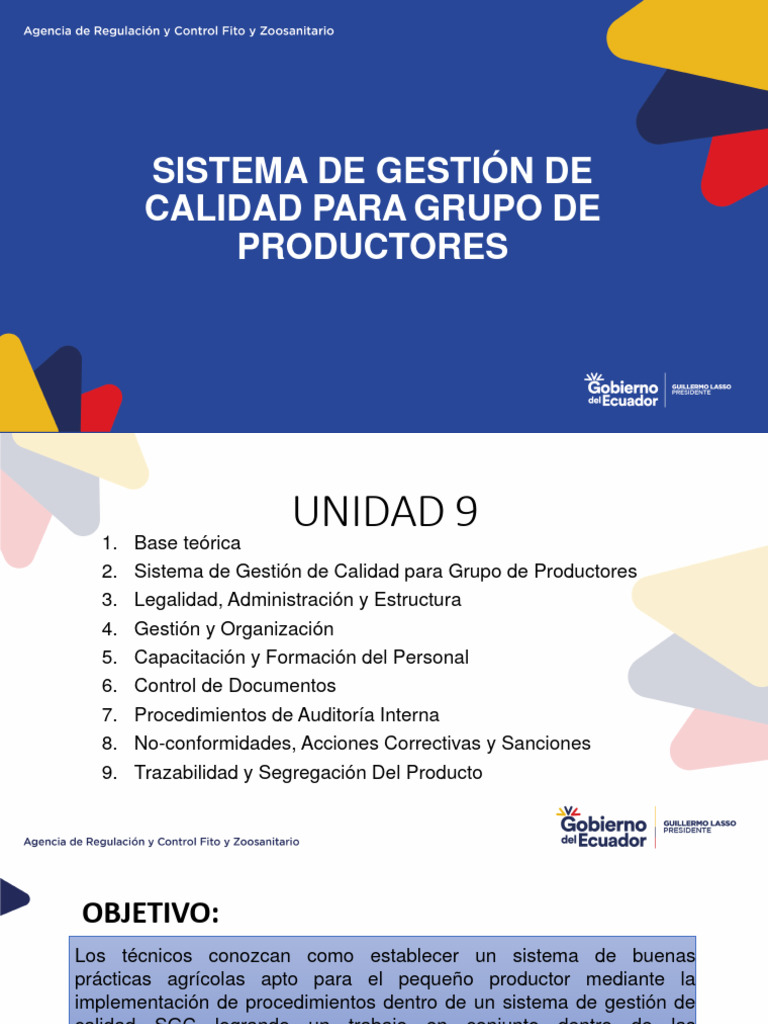 9 - SISTEMA DE GESTION DE CALIDAD PARA GRUPO DE PRODUCTORES Nueva Linea Grafica | PDF | Calidad ...