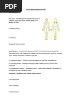 Physio Initial Assessment Form | PDF | Self-Improvement