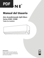 Manual de Aire Acondicionado ANWO | PDF | Control remoto | Caldera