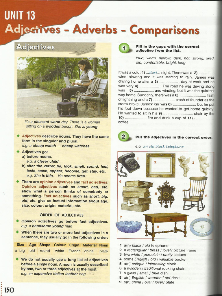 UNIT 13 Adjectives Adverbs | PDF