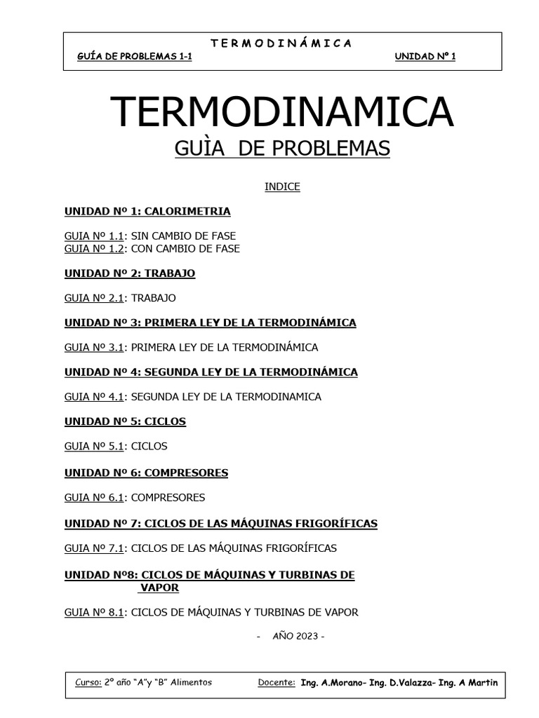 Guia TP - Unidad Nº1 Calorim (Valazza) | PDF