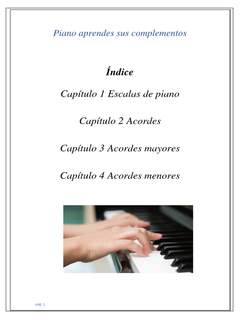 Libro de Piano | PDF | Escala (música) | Acorde (Música)