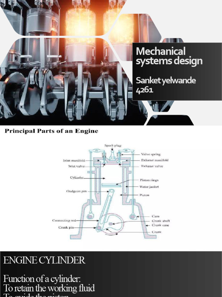 Design of Cylinder and Cylinder Head | PDF | Cylinder (Engine) | Piston