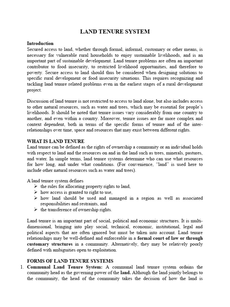 Land Tenure System in Nigeria | PDF | Pastoralism | Agriculture