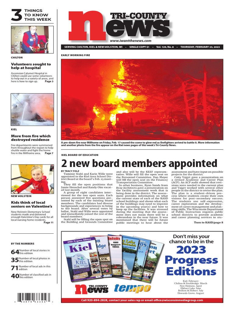 Tri-County News (Kiel) 2-23-23 | PDF