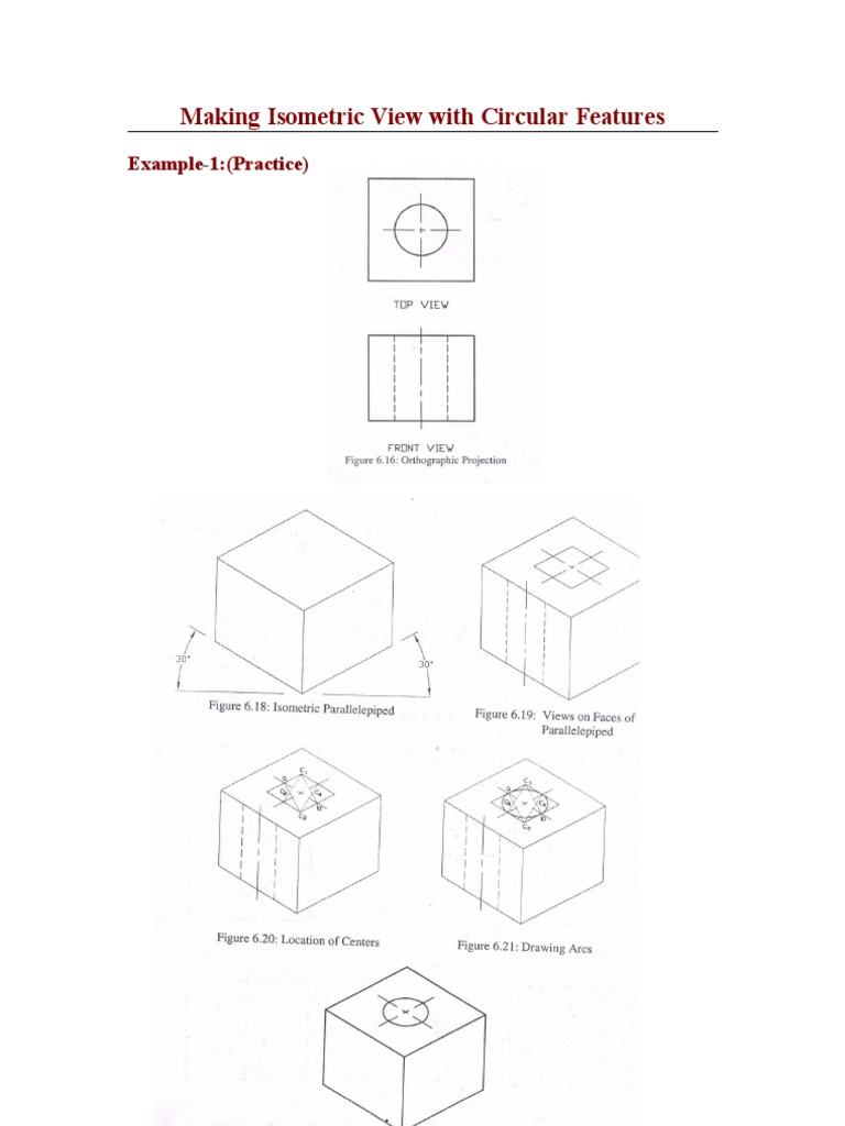 Isometric View With Circular Features | PDF