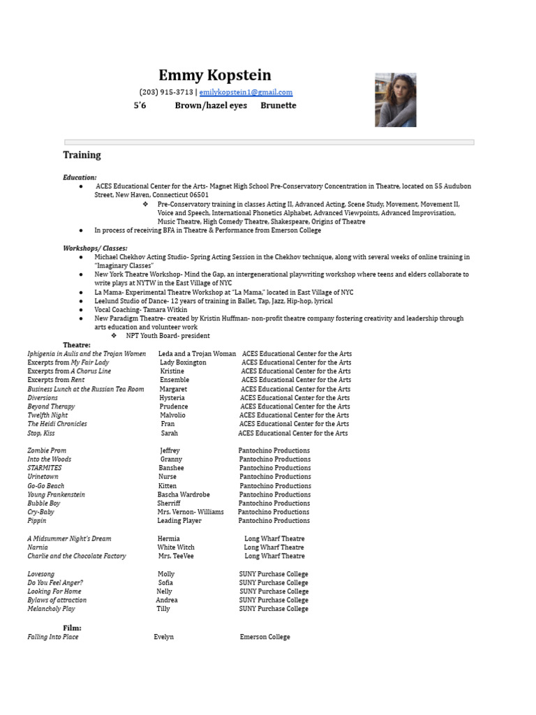 Kopstein, Emmy - Resume | PDF