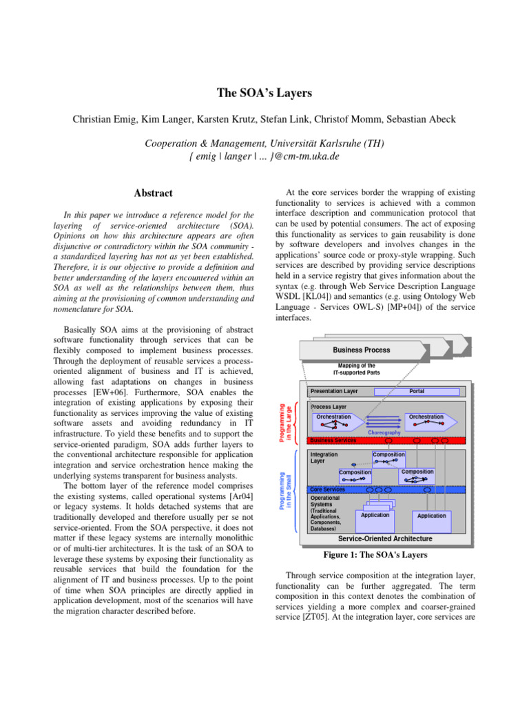 The SOAs Layers | PDF | Service Oriented Architecture | Software ...
