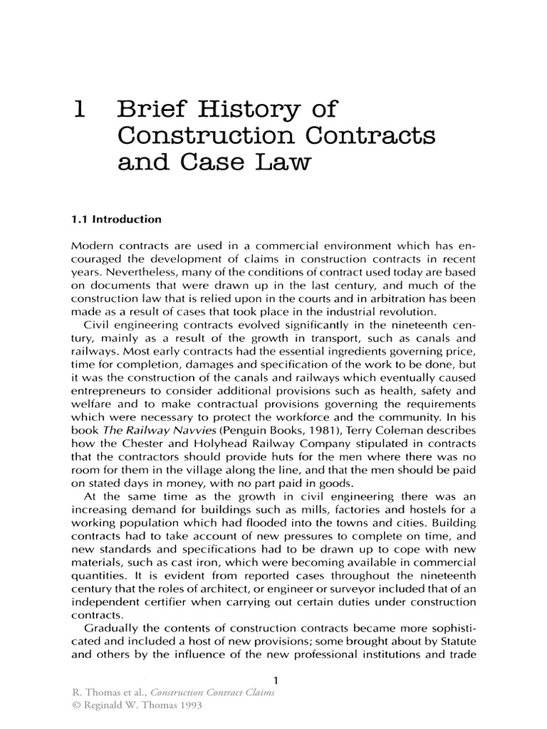 History of Construction Contracts | PDF | Liquidated Damages | Employment