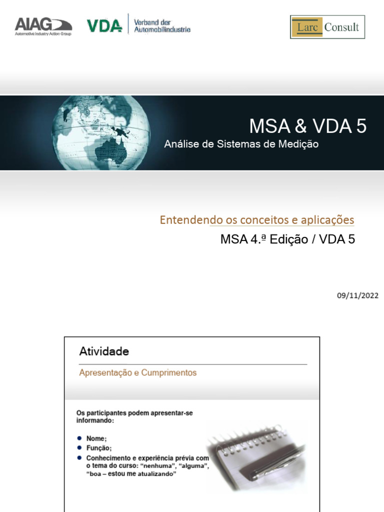 MSA 4ª Edição e VDA 5: Comparativo | PDF