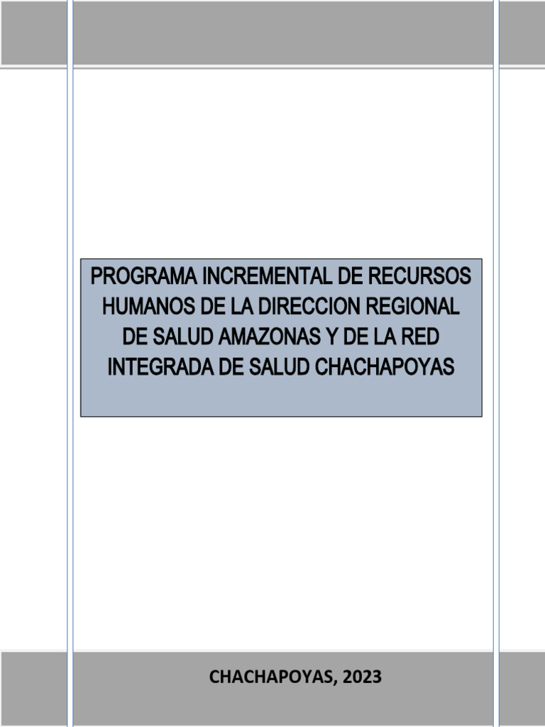 Programa de Recursos Humanos | PDF | Cuidado de la salud