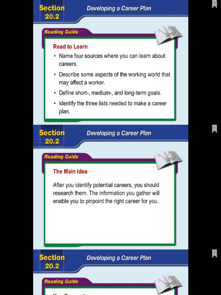 Chapter-20 Career Planning - Section 2 - Developing A Career Plan | PDF