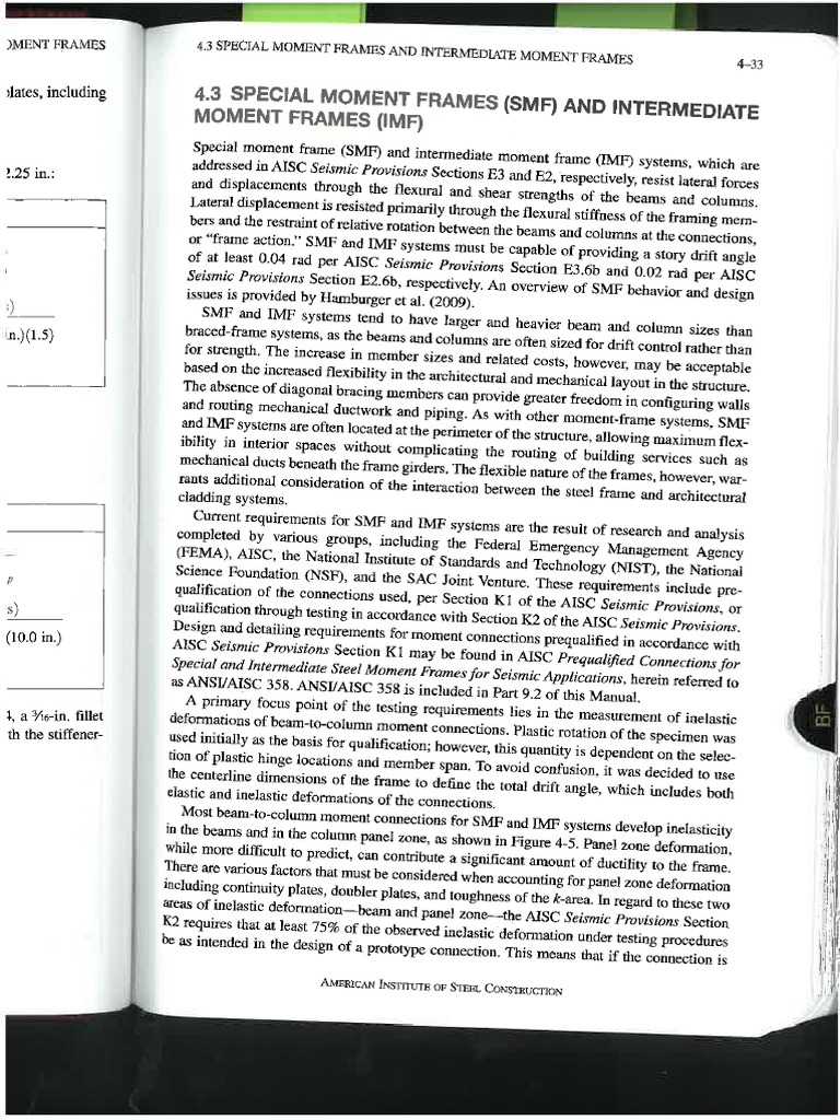 Support - Example Steel SMRF 1 | PDF