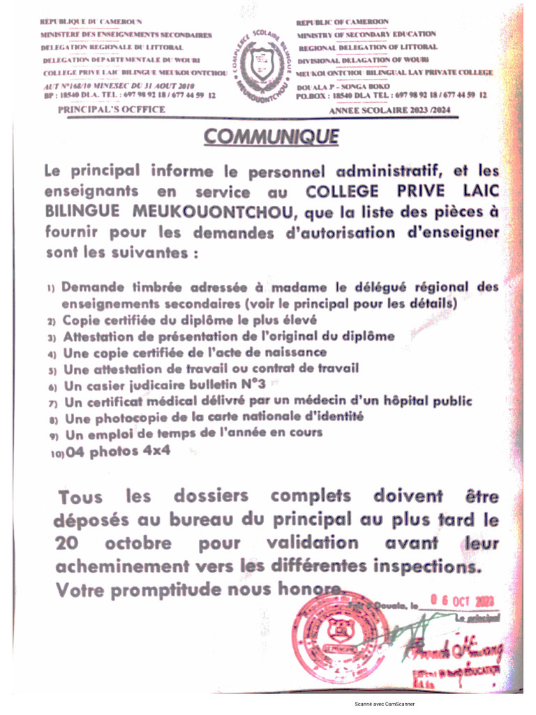 Teaching Autorisation D'enseigner | PDF