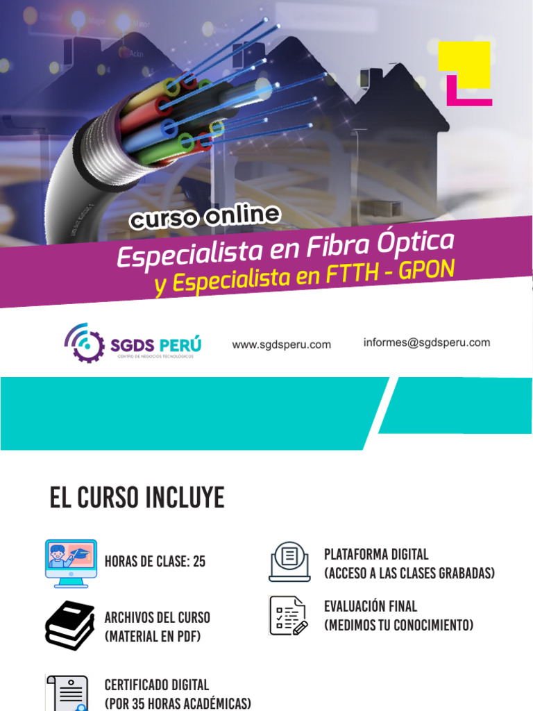 Brochure Especialista en Fibra Optica y Especialista en FTTH GPON 1 ...