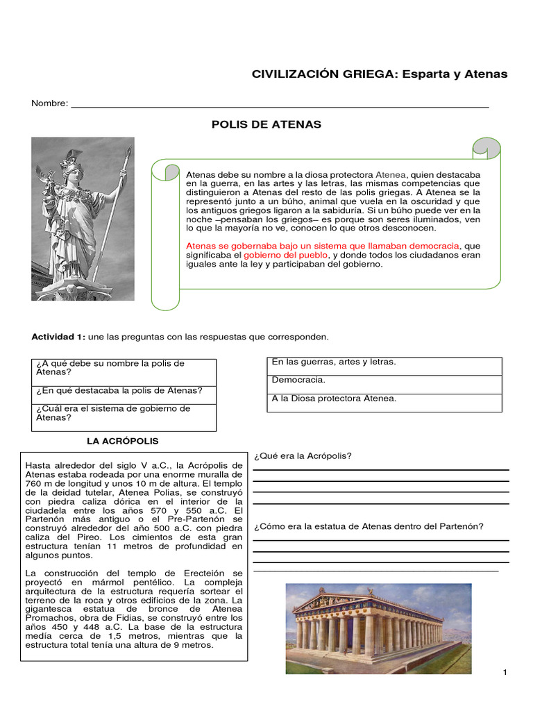 Esparta, Atenas, Acrópolis | PDF | Esparta | Antigua Grecia