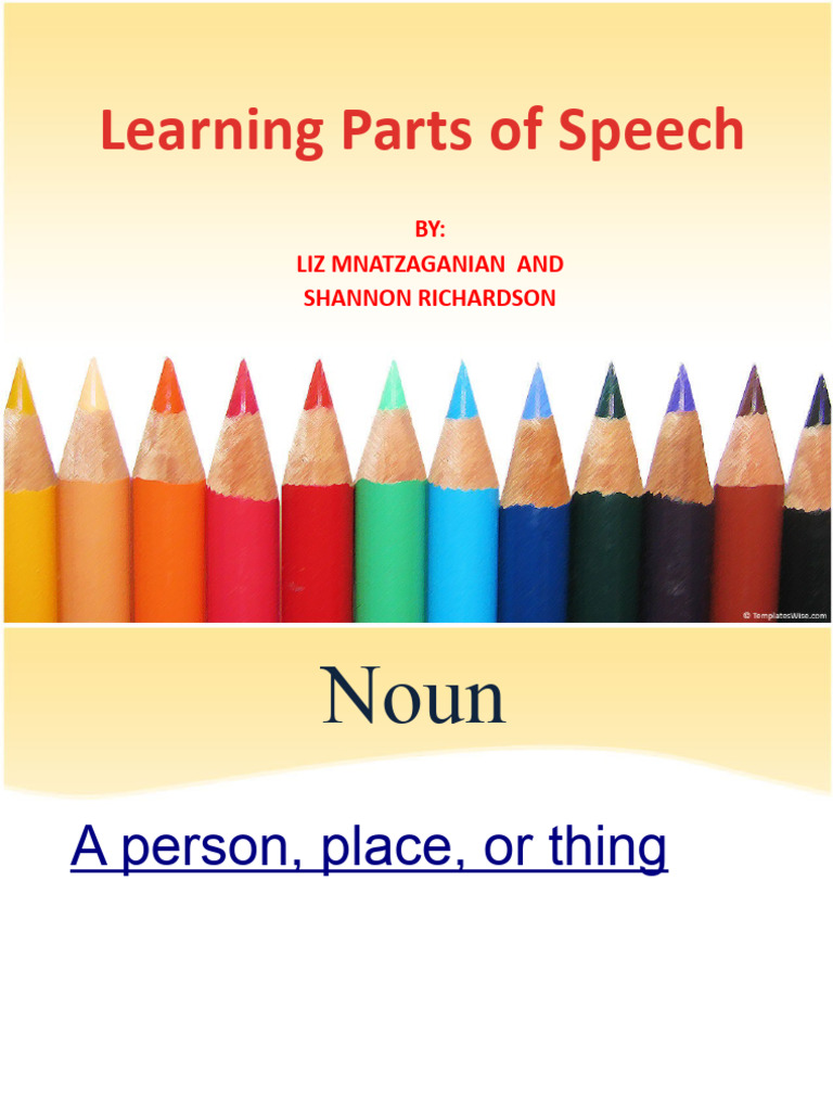 Learning Parts of Speech | PDF