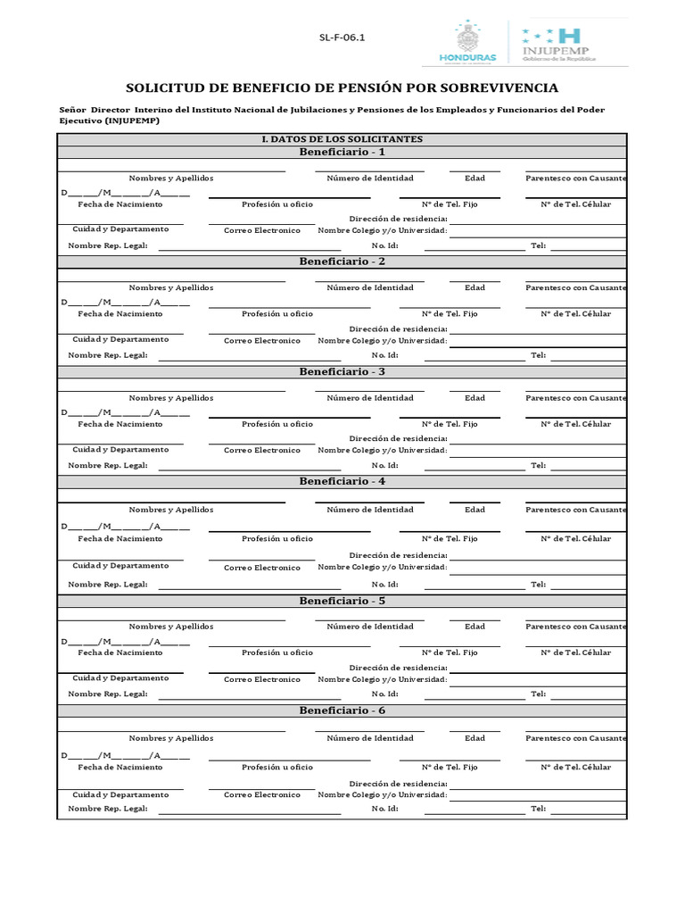 Solicitud de Pension Por Sobrevivencia | PDF | Certificado de nacimiento | Pensión