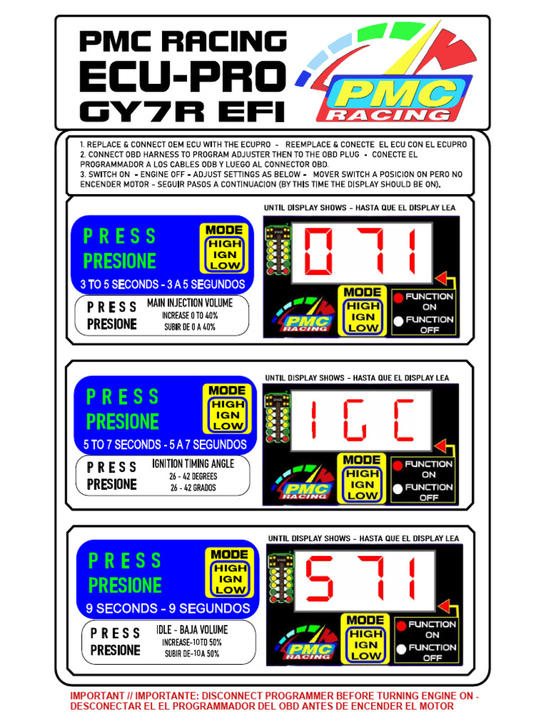 Instruction Manual ECUPRO | PDF