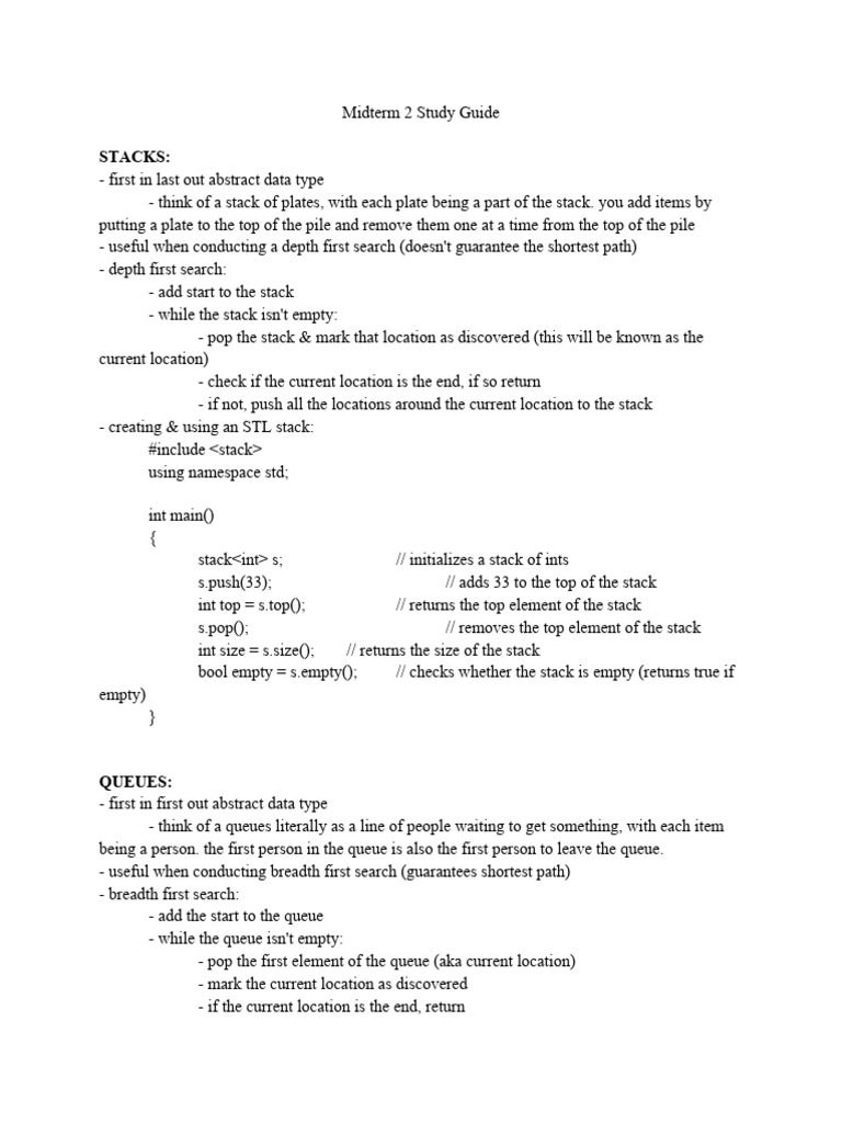 CS 33 Midterm 2 Study Guide | PDF