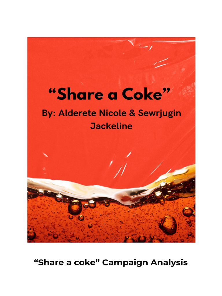 Share A Coke | PDF | The Coca Cola Company | Brand