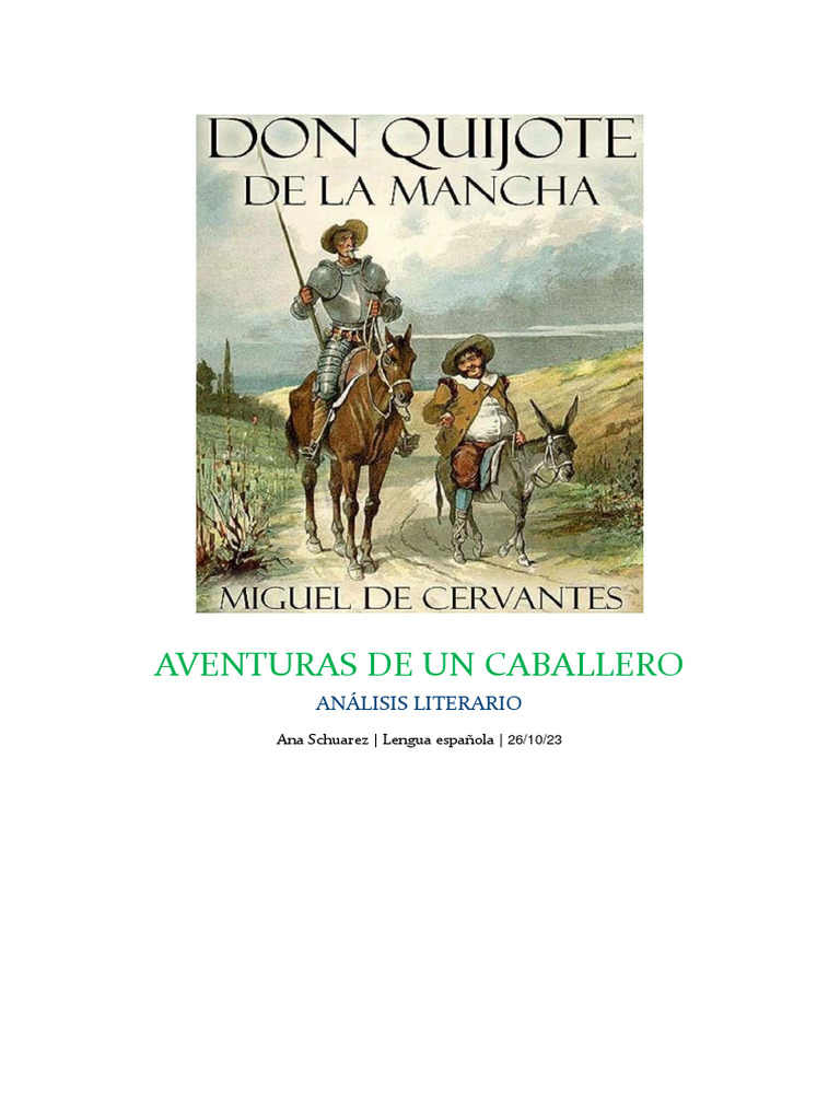 Don Quijote de La Mancha Obra Literaria PDF | PDF | Don Quijote ...