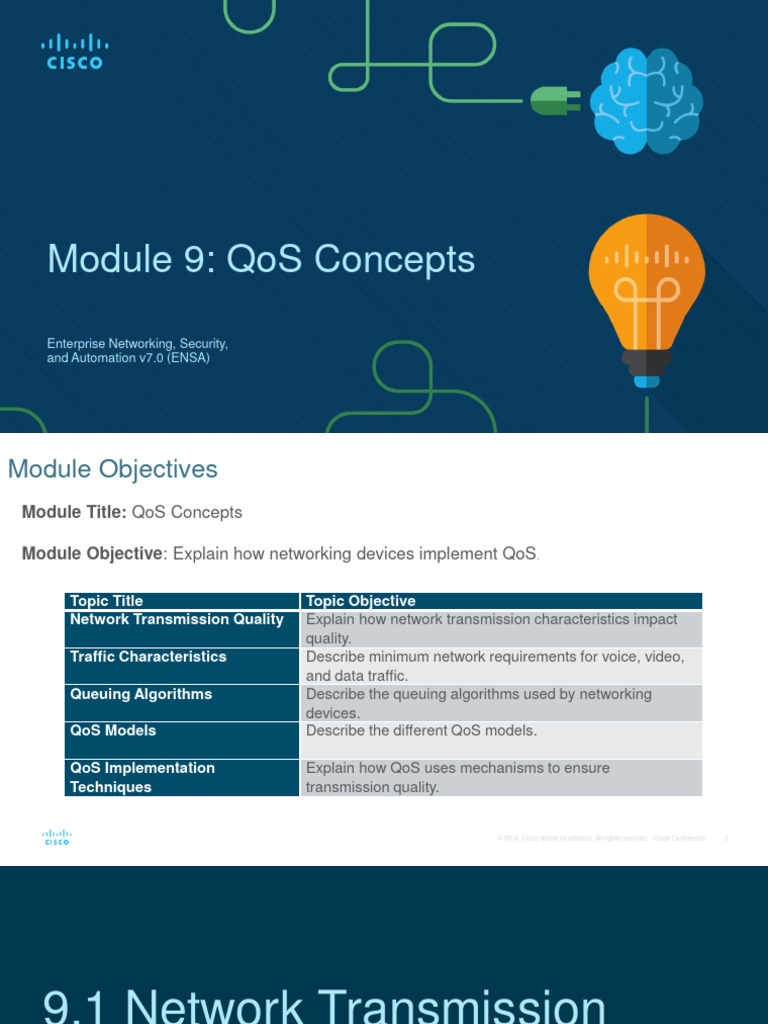 ENSA Module 9 | PDF | Quality Of Service | Computer Network