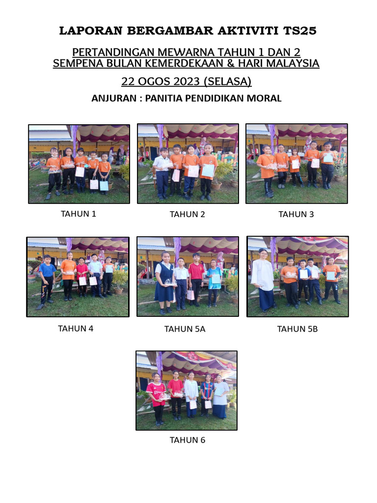 Laporan Bergambar Aktiviti TS25 | PDF | Sains & Matematika