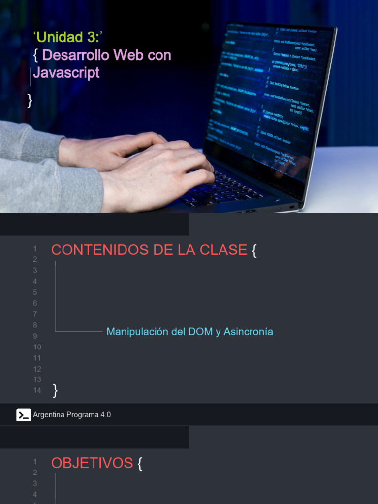 UNIDAD 3 - Encuentro 4 - ASINCRONICO | PDF | Script Java | Red mundial UNIDAD 3 - Encuentro 4 - ASINCRONICO | PDF | Script Java | Red mundial