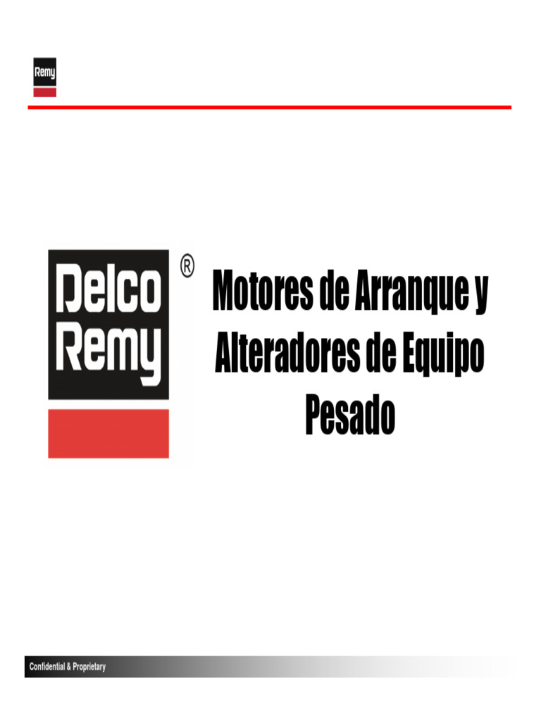 Delco Remy Alternadores y Arrancadores - Presentacion | PDF