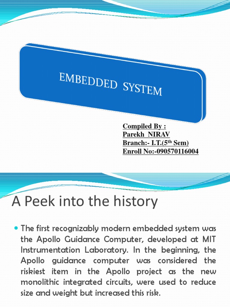 Embedded System Presentation | PDF | Embedded System | Field Programmable Gate Array