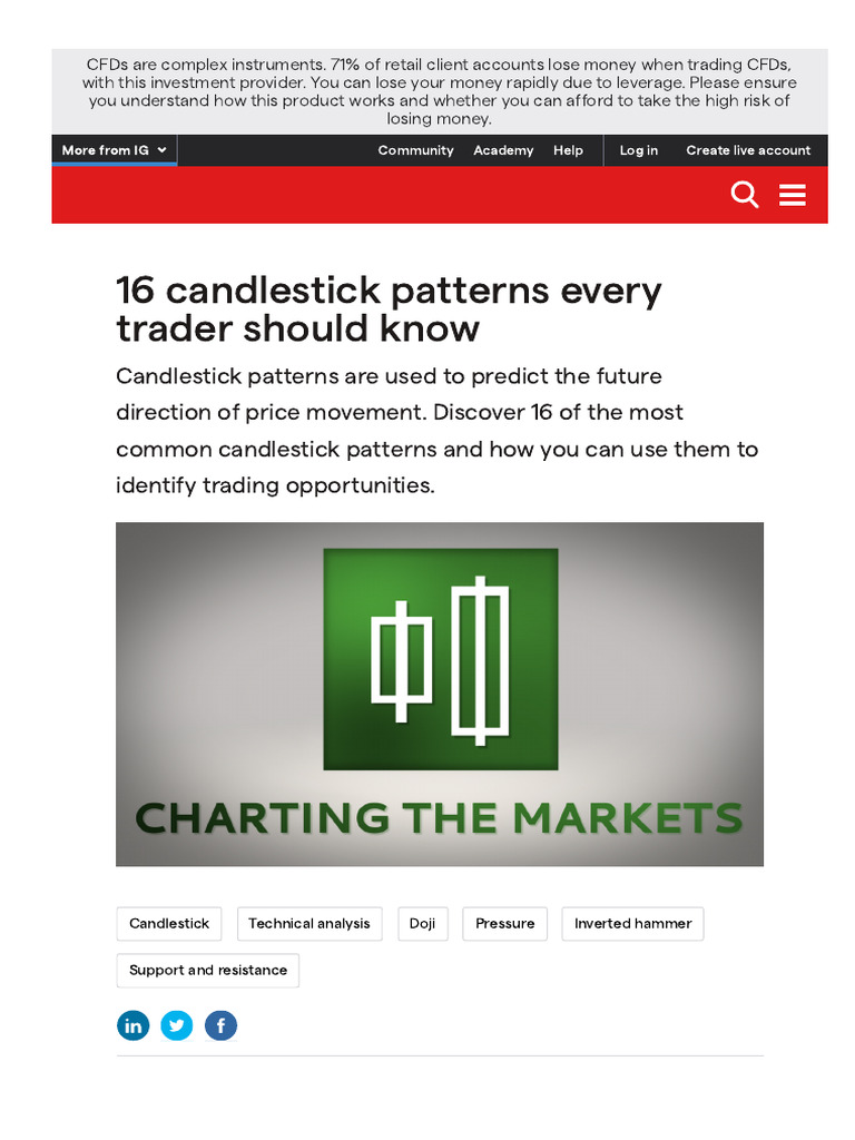 Trading Strategies 16 Candlestick Patterns Every Trader Should Kno | PDF | Contract For ...