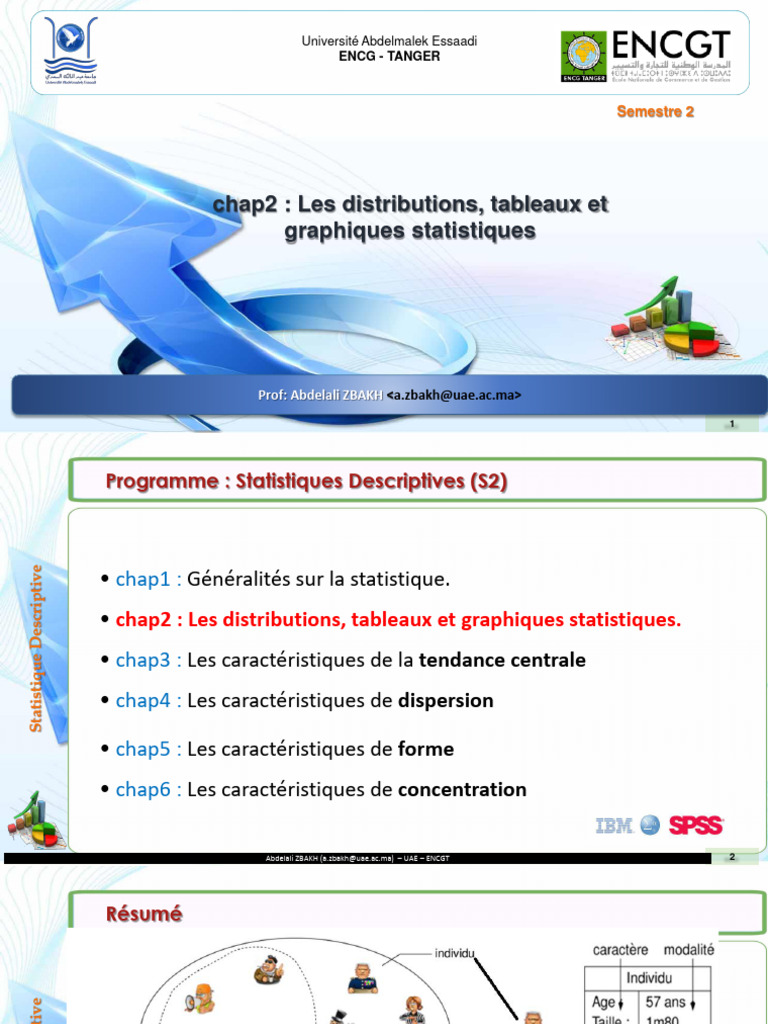 Chap2 Les Distributions Tableaux Graphiques Statistiques | PDF