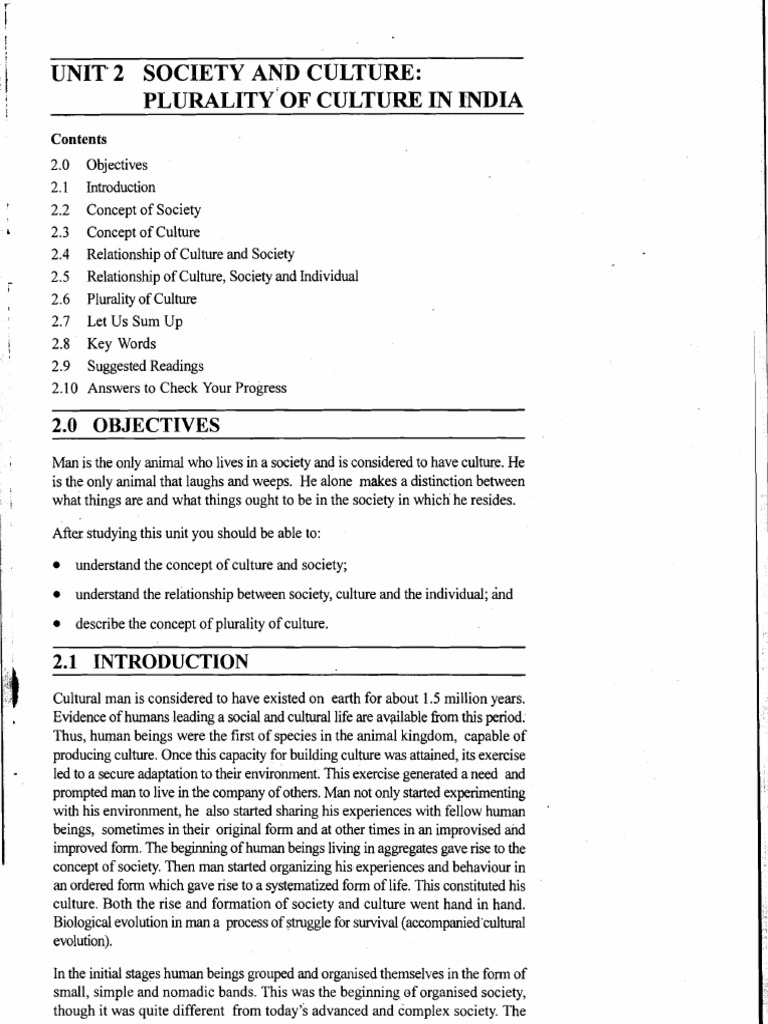 SNT 405 Unit-2 Society and Culture | PDF | Society | Human
