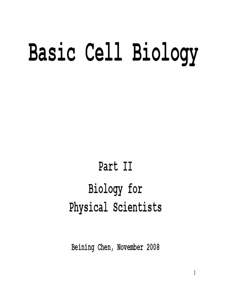 Basic Cell Biology | Download Free PDF | Cell Membrane | Lipid Bilayer