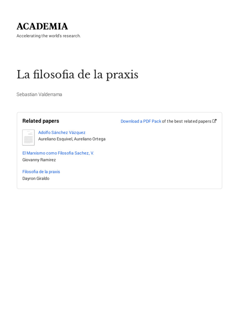 La Filosofia de La Praxis With Cover Page v2 | PDF | marxismo | Karl Marx
