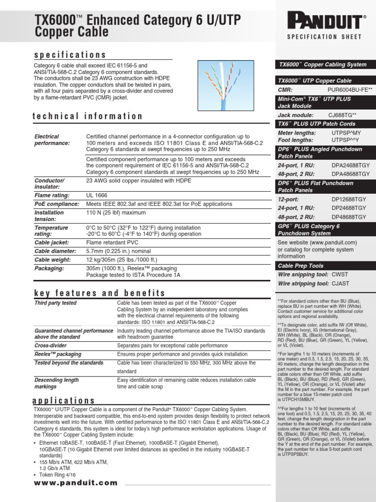 Panduit PUR6004BU FE | PDF | Electrical Engineering | Manufactured Goods